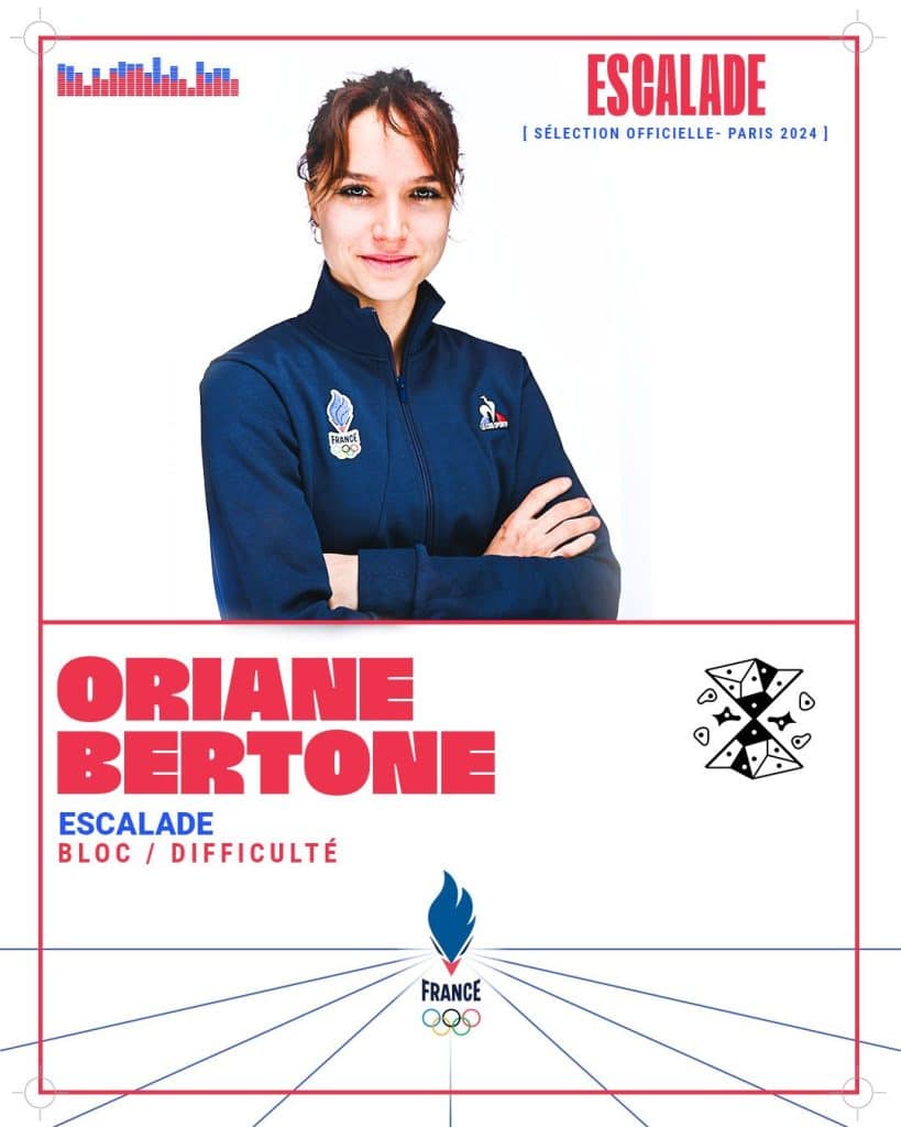 Oriane Bertone dans la sélection officielle de Paris 2024 - FFME